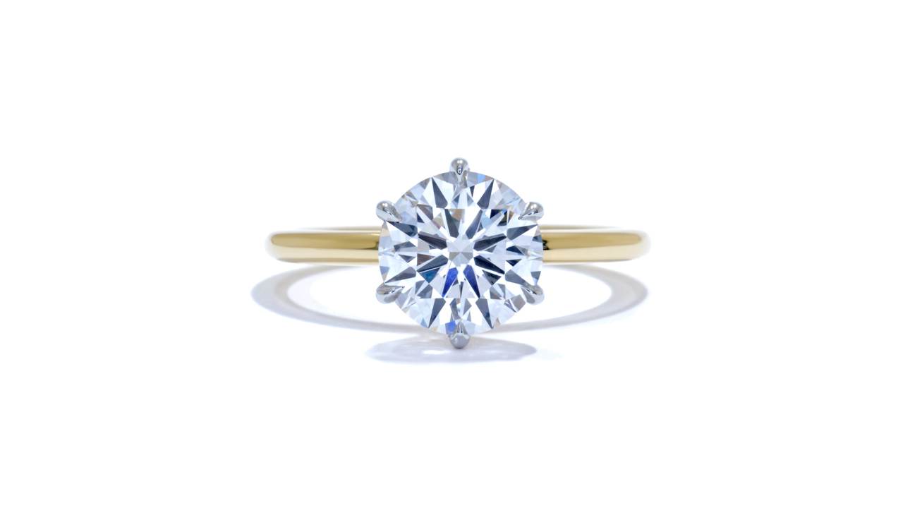 Six Prong Engagement Ring | Hidden Halo – Ascot Diamonds