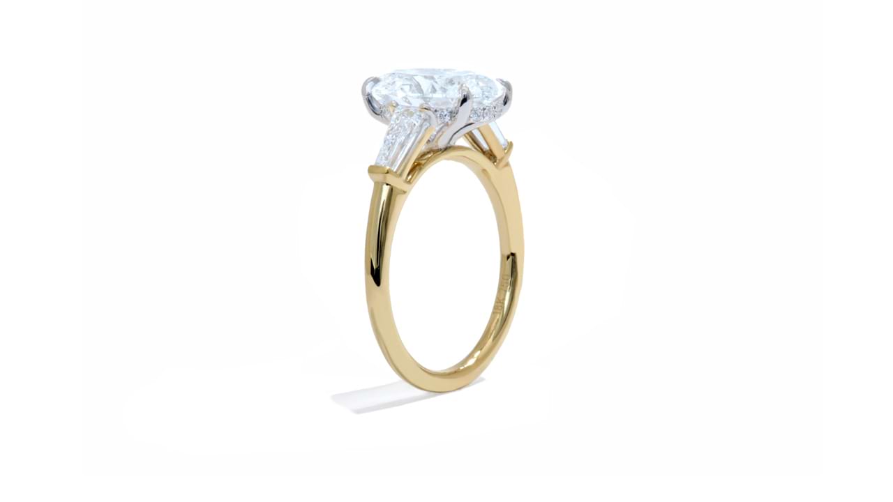 2.6 ct Oval Diamond Ring With Side Stones – Ascot Diamonds
