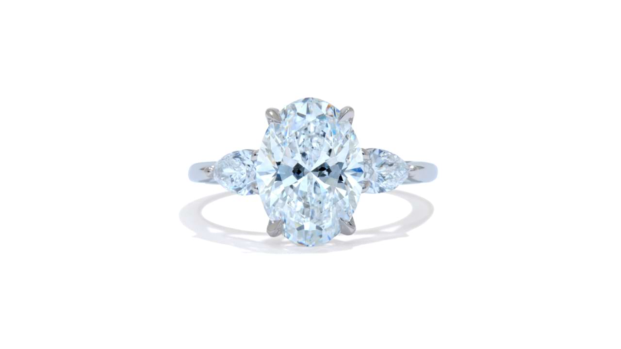 Oval Cut Tri Stone Engagement Ring 3ct – Ascot Diamonds