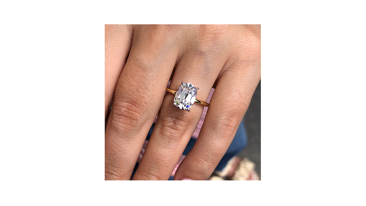 3 ct Antique Cushion Cut Engagement Ring – Ascot Diamonds