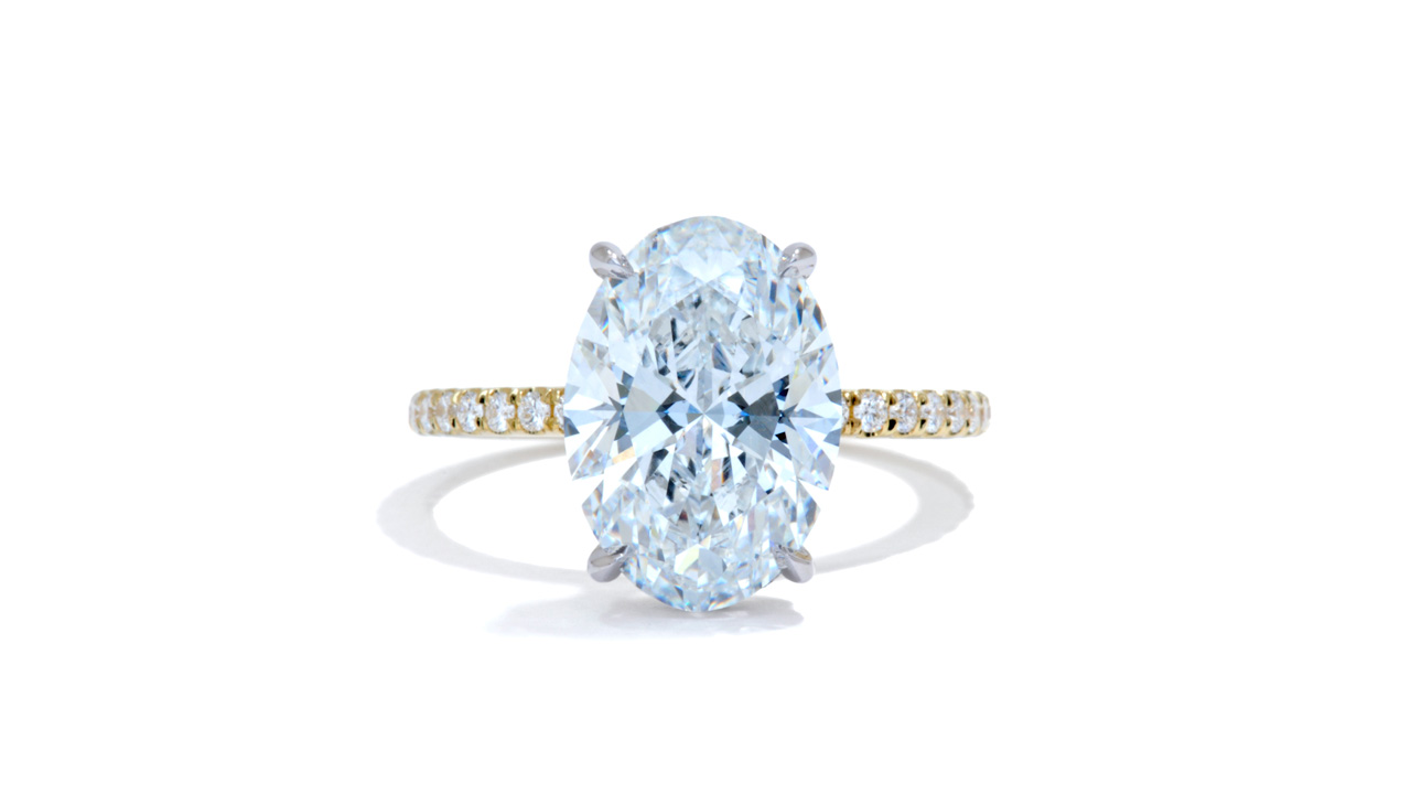 4.2ct Oval Solitaire | Diamond Encrusted – Ascot Diamonds
