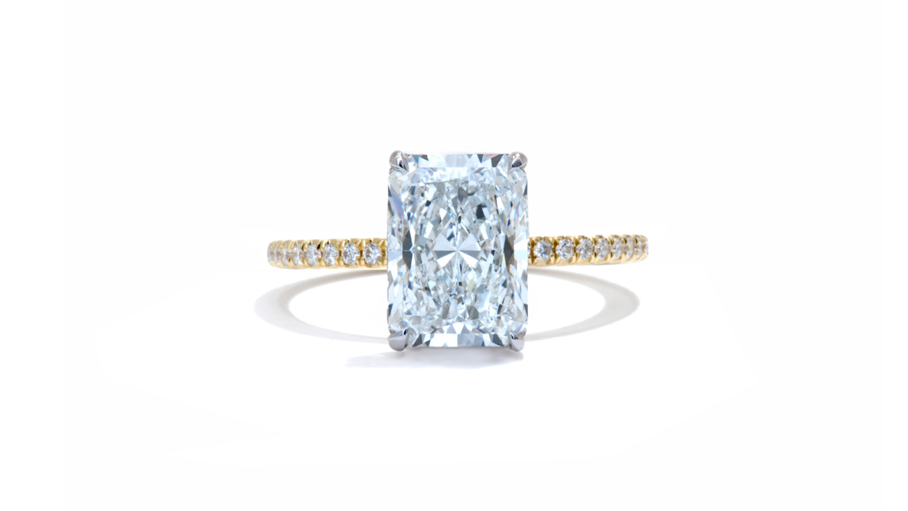 Diamond Encrusted Radiant Cut Solitaire – Ascot Diamonds