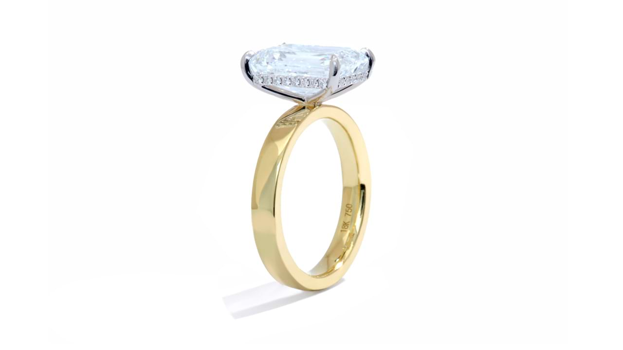 4ct Emerald Cut Wide Band Engagement Ring – Ascot Diamonds