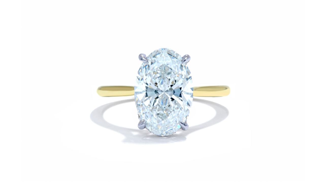 3.5ct Oval Cut Solitaire Cathedral Set – Ascot Diamonds