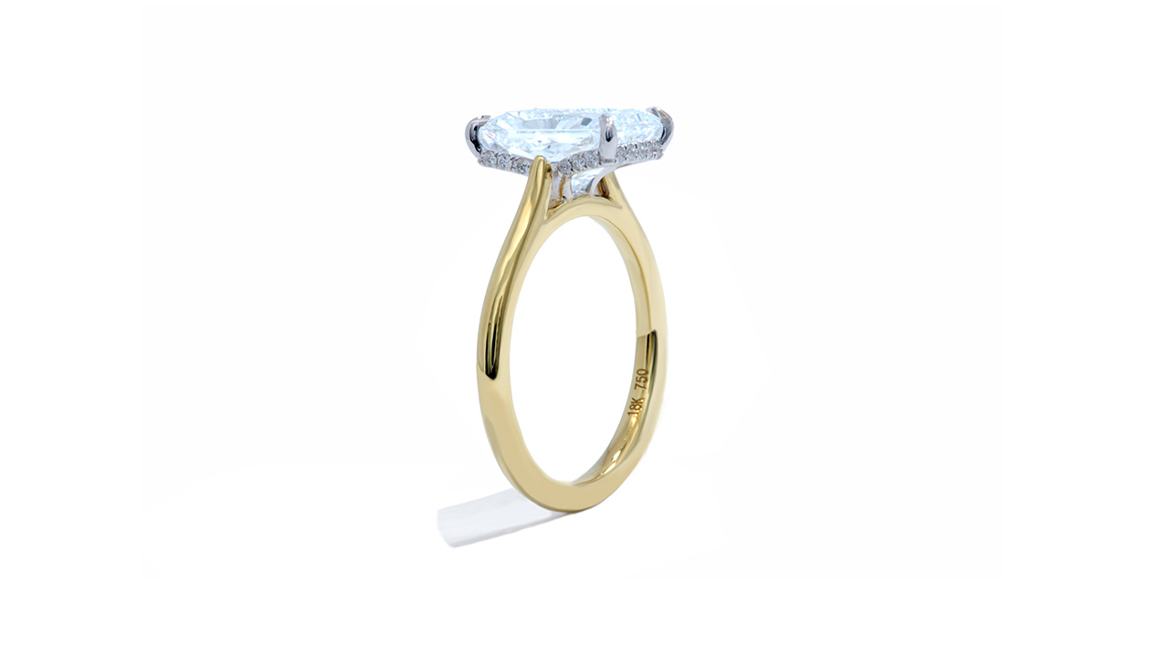 3 ct Radiant Cut Cathedral Set Solitaire – Ascot Diamonds