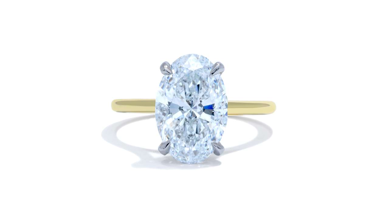 3 ct. Oval Cut Solitaire | Cathedral Set – Ascot Diamonds