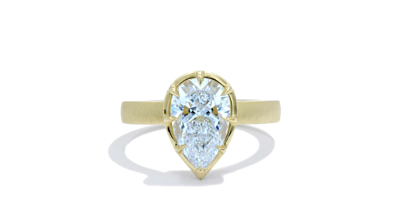 Button Back Pear Shape Engagement Ring – Ascot Diamonds