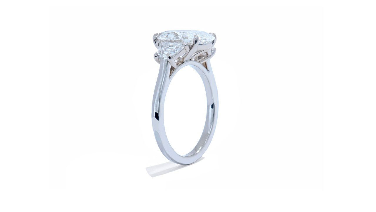 3 ct Oval Cut Diamond with Side Stones – Ascot Diamonds