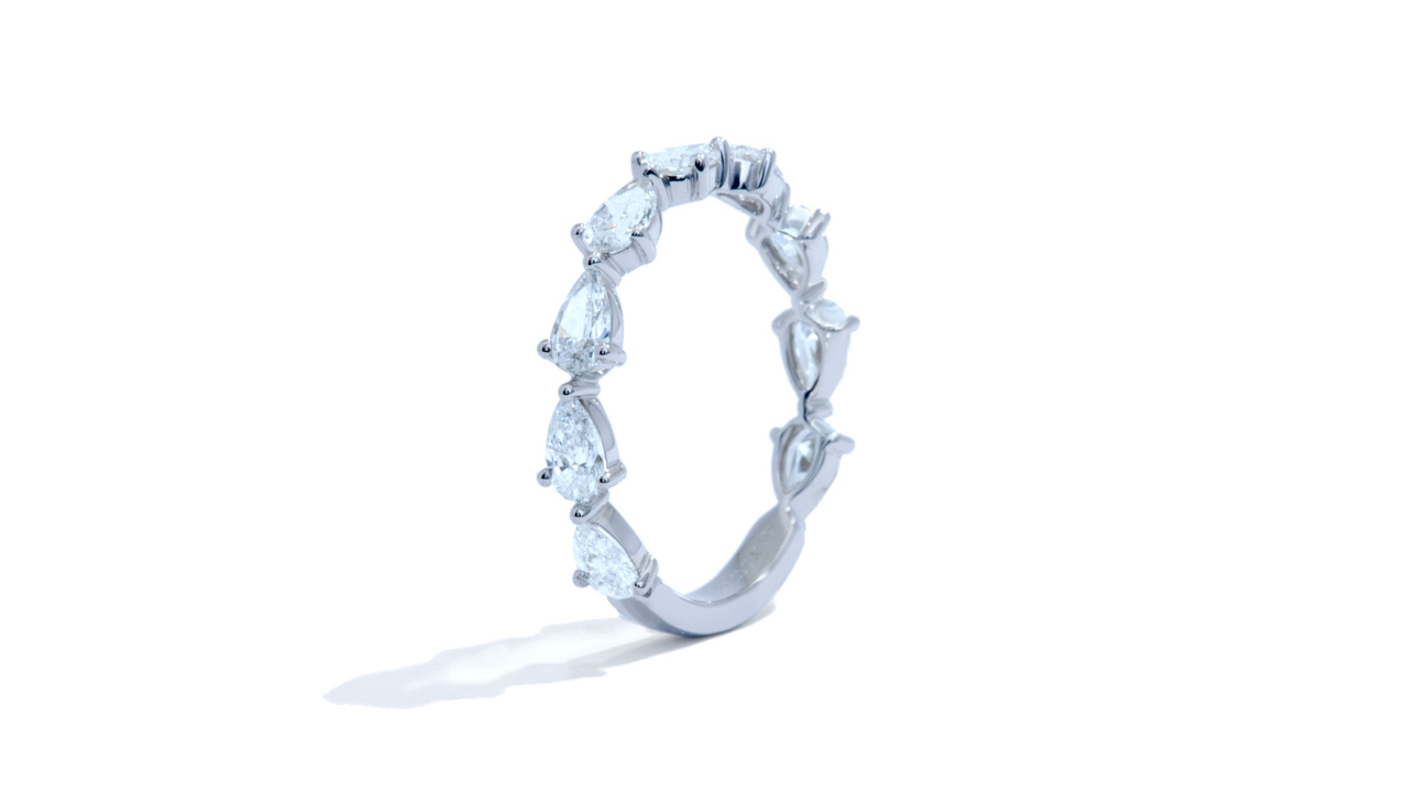 1.21ct Pear Cut Diamond Wedding Band – Ascot Diamonds
