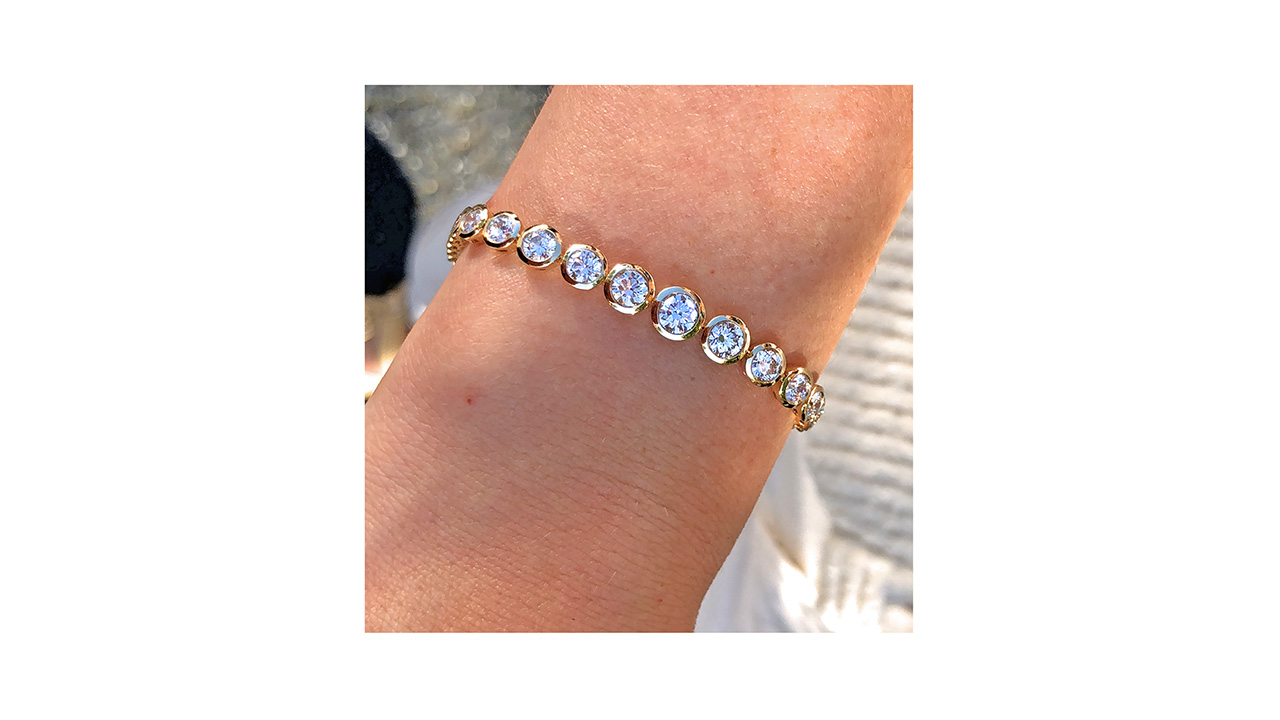 Lab Grown Graduated Diamond Bezel Bracelet – Ascot Diamonds