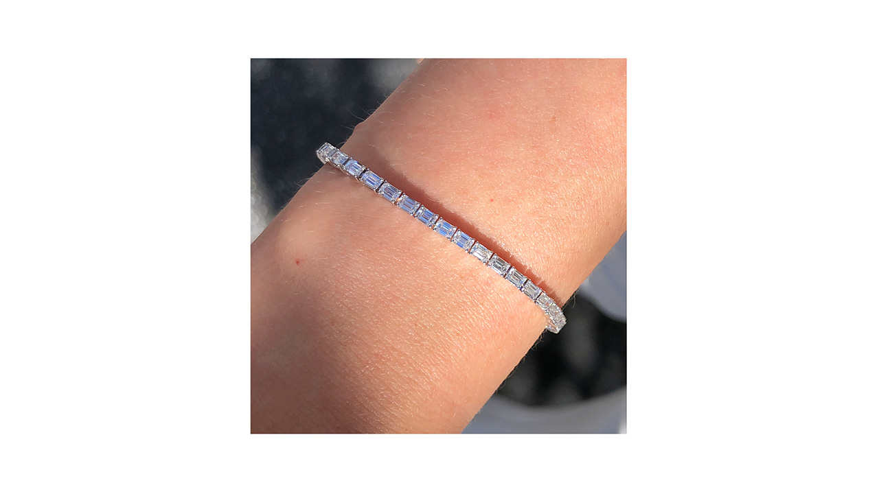 East-West Emerald Cut Diamond Bracelet – Ascot Diamonds