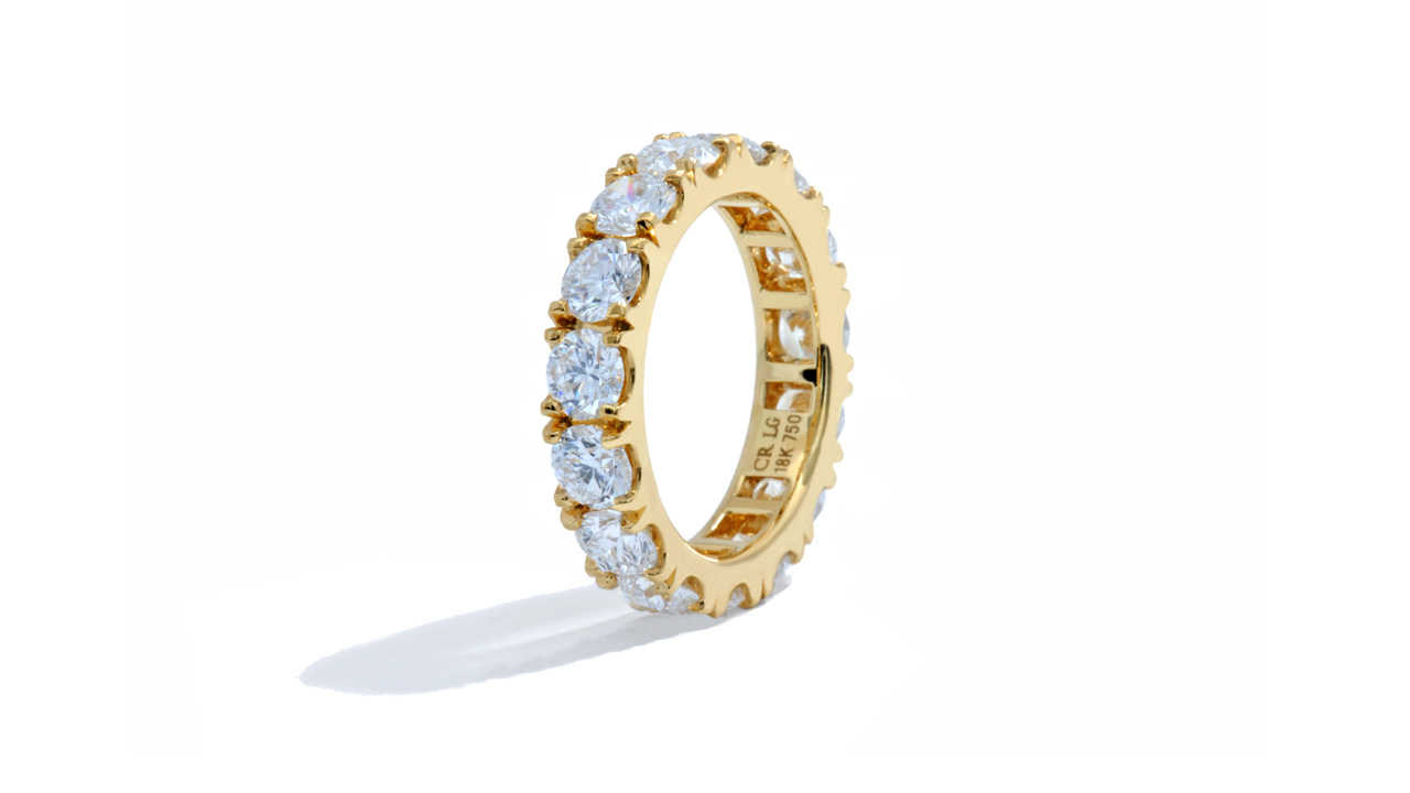 4ct Diamond Eternity Ring in Yellow Gold – Ascot Diamonds