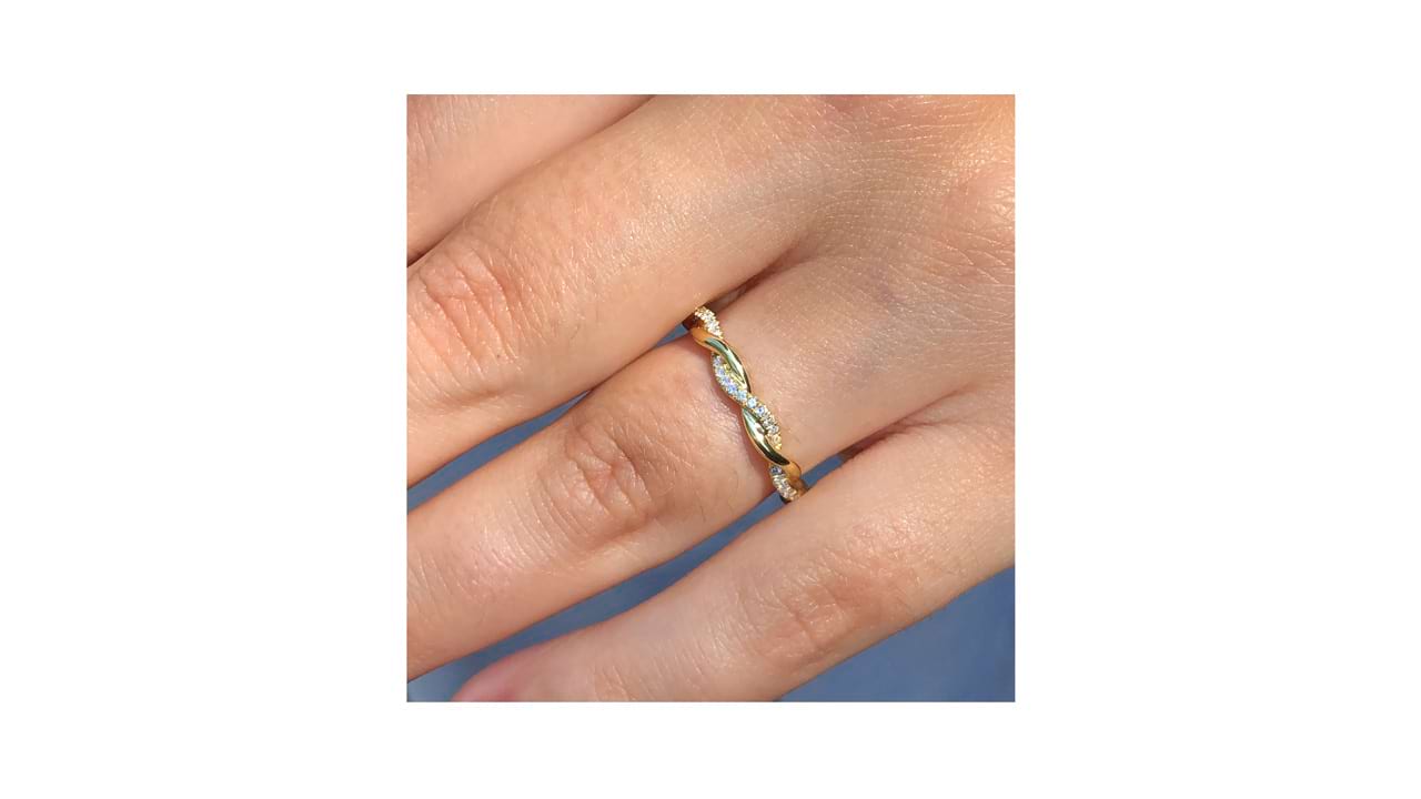 Yellow Gold Rope Eternity Diamond Band – Ascot Diamonds