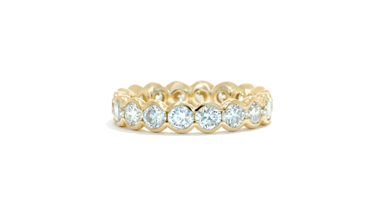 Round Diamond Bezel Set Eternity Band – Ascot Diamonds